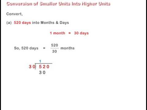 Conversion of Lower Units Into Higher Units - YouTube