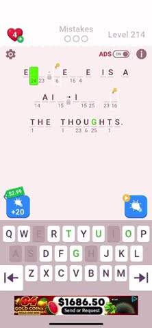 Ultimate cryptogram level 214 guide #cryptogram - YouTube