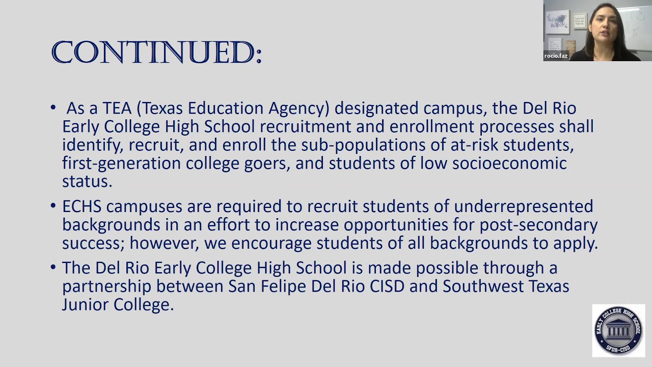 ECHS Application Process - YouTube