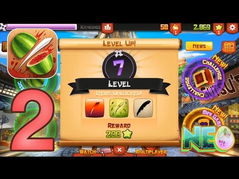 Fruit Ninja: Gameplay Walkthrough Part 2 - Reach Level 8! (iOS, Android)