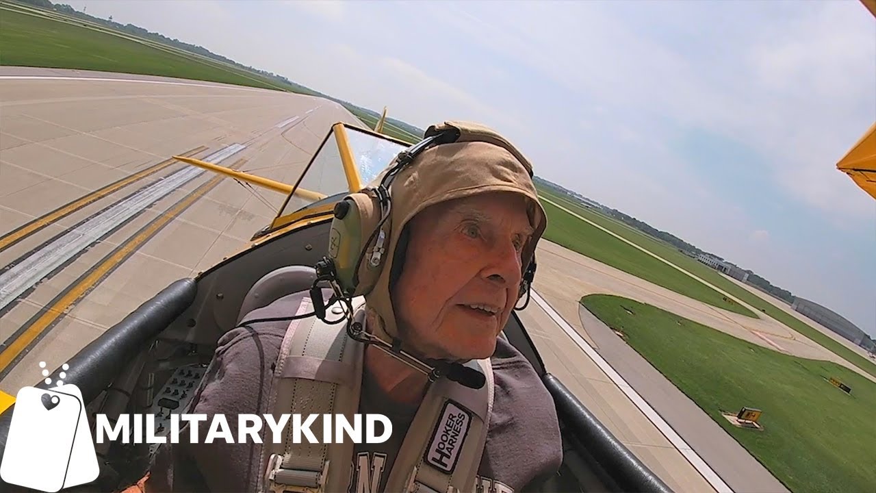 Retired Navy pilot feels the rush of flying again | Militarykind - YouTube