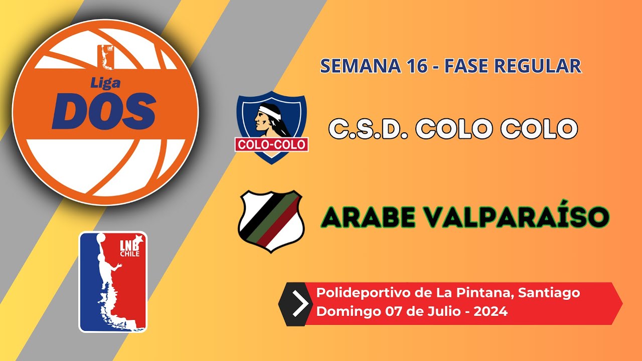 07 JULIO 2024 - LIGA DOS: C.S.D Colo Colo vs Árabe Valparaíso - YouTube