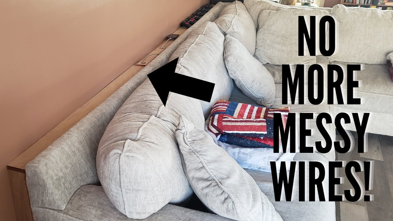 Behind the couch shelf. Quick and easy cable management/storage - YouTube