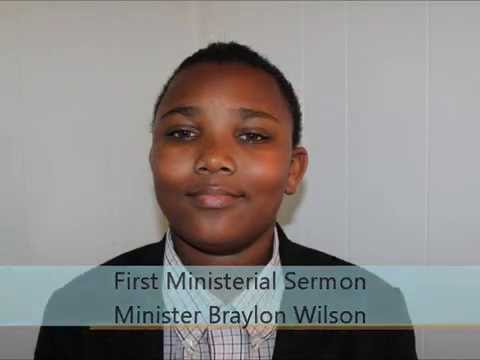 GROS: First Sermon of Minister Braylon Wilson - YouTube