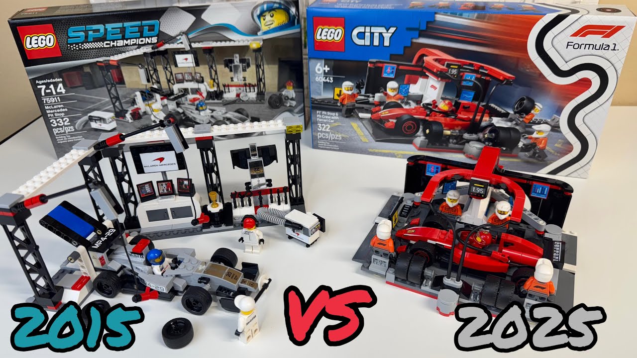 Better LEGO Pit Stop? Speed Champions (Then) vs City (Now) - YouTube