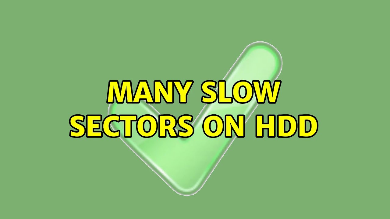 Many slow sectors on HDD - YouTube