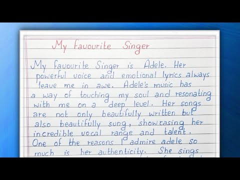 Write a short essay on My Favourite Singer | Essay Writing - YouTube
