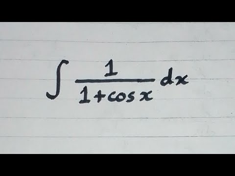 Integral of 1/(1+cos x) || Integration of Trigonometric Function - YouTube