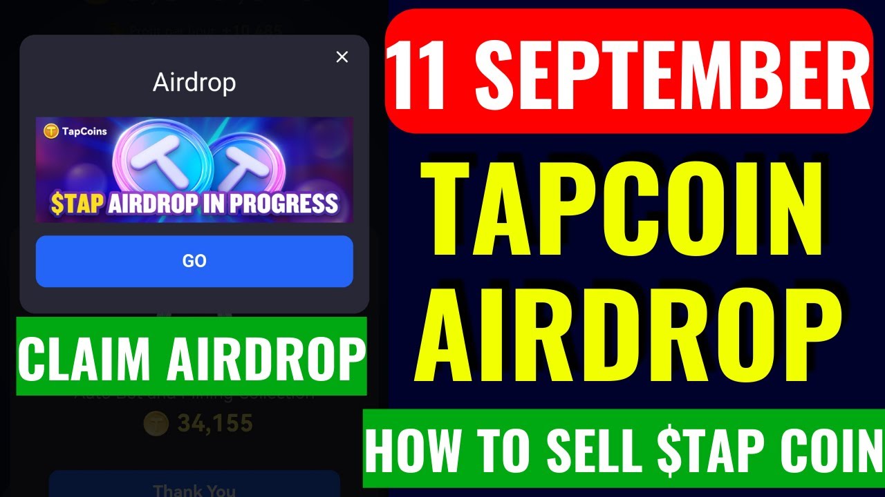 Tap Coins Airdrop Claim Start | Tap Coins Withdraw | Tap Coins Tap ...