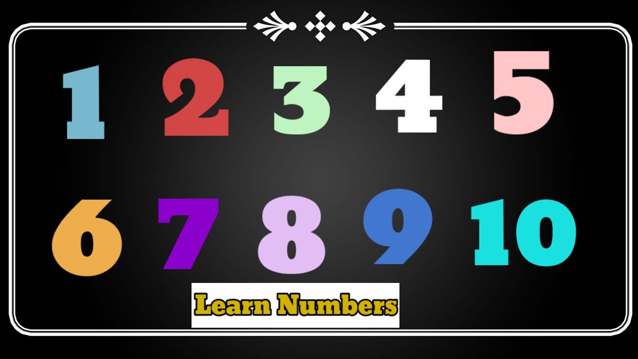 1234 Number in English| 1-10 number|nursery rhymes for kids - YouTube