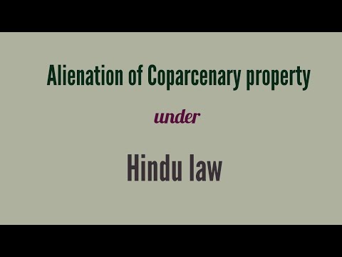 Alienation of Coparcenary property under Hindu Law - YouTube