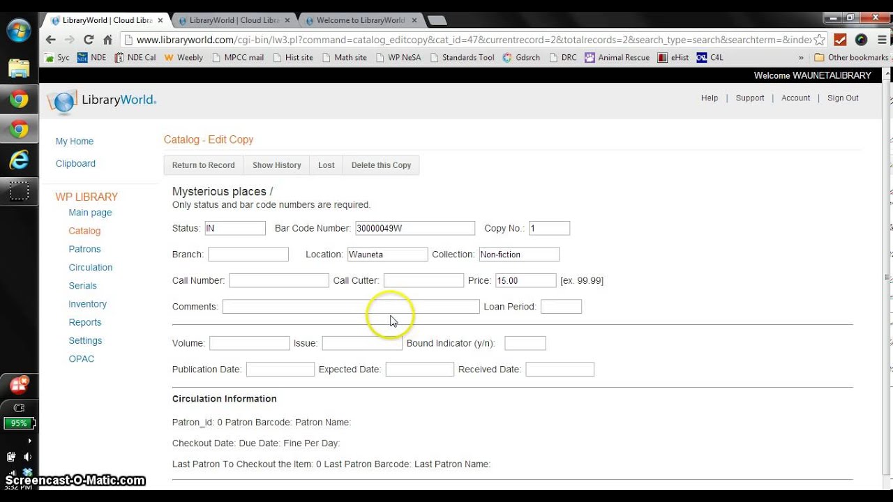 Library World Video 3-Quick fix of catalog record - YouTube