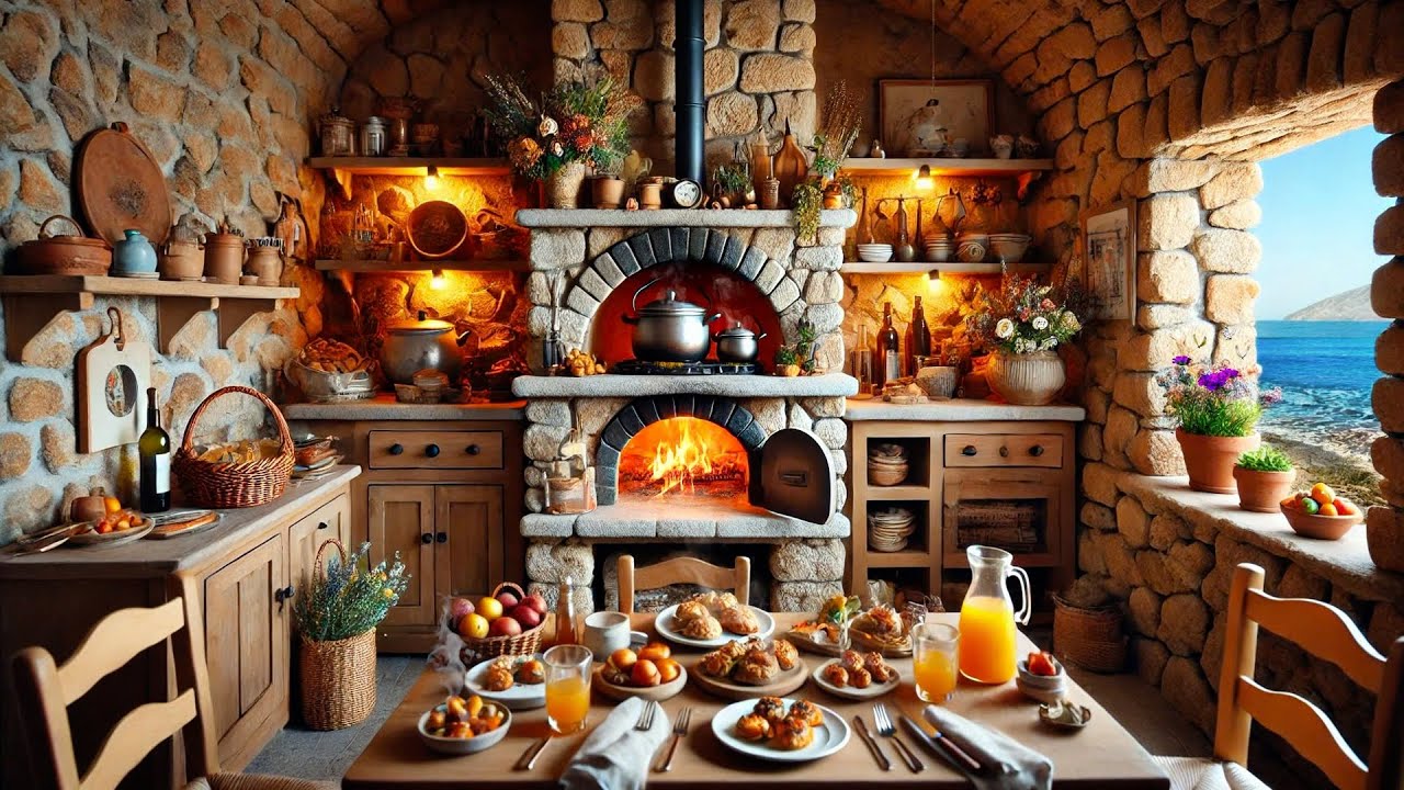 🌼🍞 Cottagecore Summer Kitchen | Golden Hour Cooking by the Ocean with ...