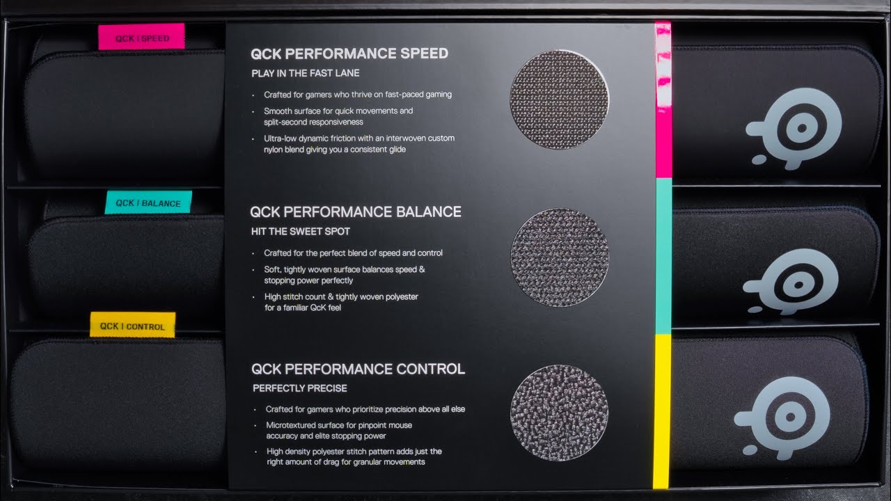 SteelSeries QCK Performance Series Mouse Pads - YouTube