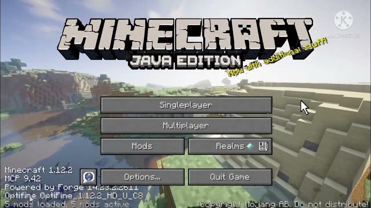Remake de la pantalla de inicio de minecraft de java com su primer ...