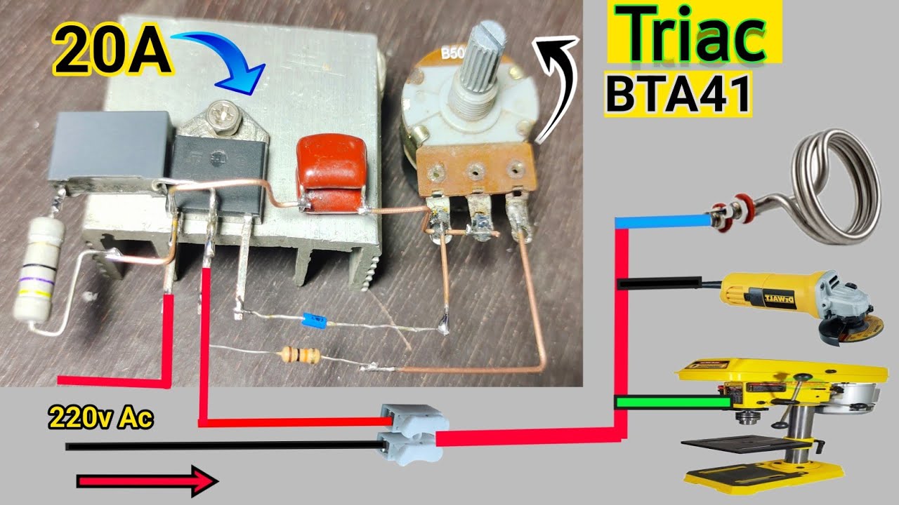 3000watt voltage regulator dimmer \Diy Ac regulator circuit diagram \ac ...