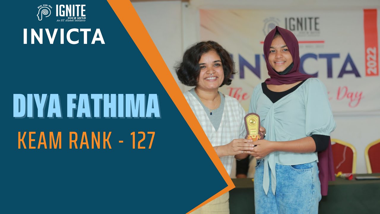 Success story @IGNITE | Part 16 | Diya Fathima | KEAM Rank - 127 - YouTube