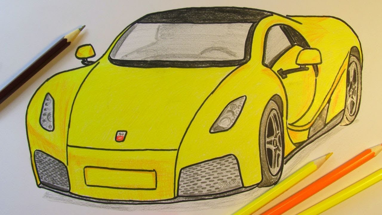 How to draw GTA Spano supercar built for Need For Speed - YouTube