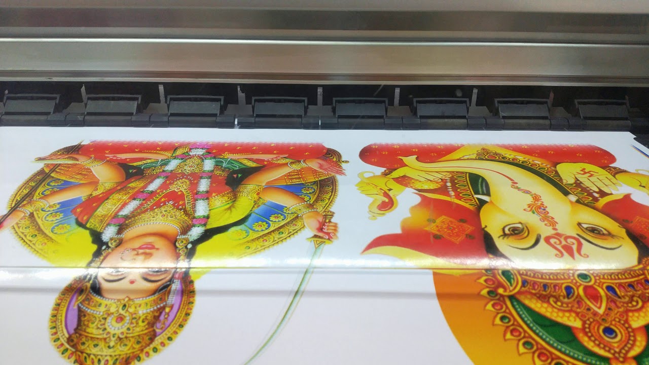 Eco Solvent Sticker - YouTube