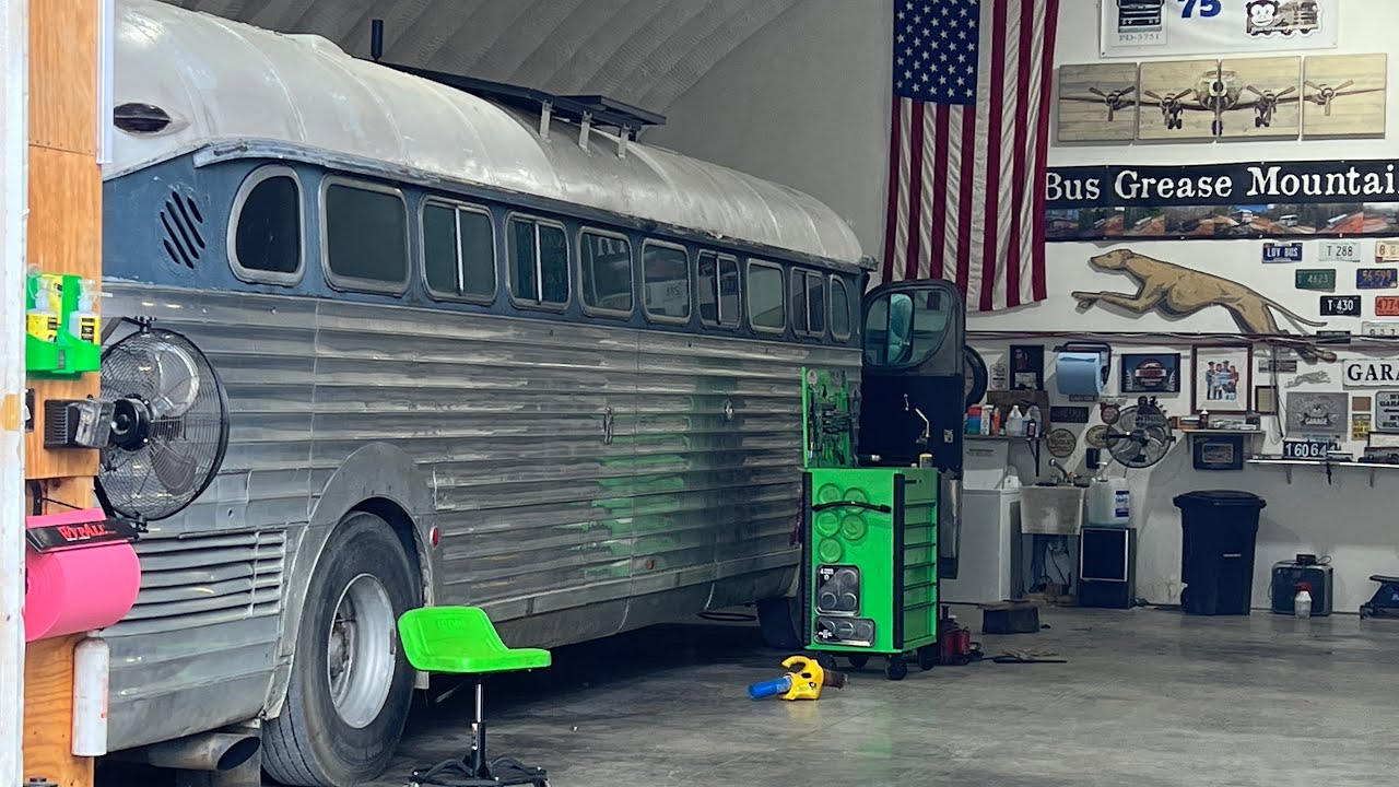 More work on our 1947 retired greyhound bus. Interior remodel starting ...