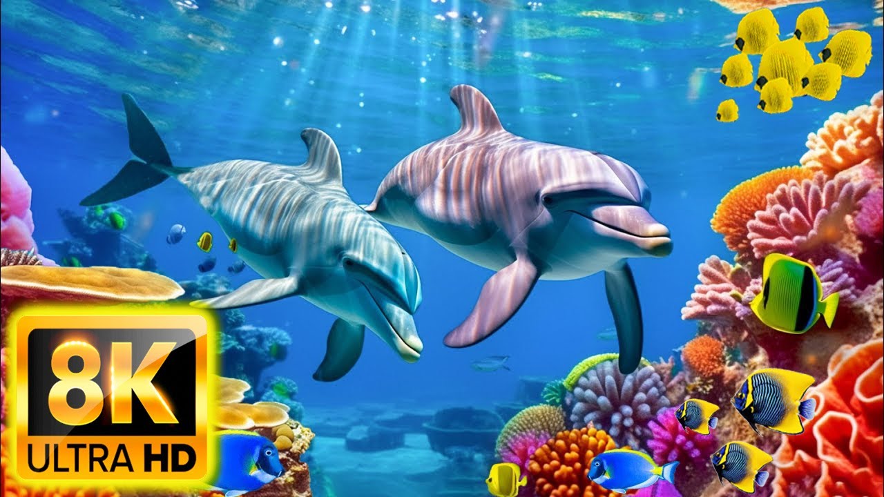 Colors Of The Ocean 8K ULTRA HD - Sea Animals for Relaxation, Beautiful ...