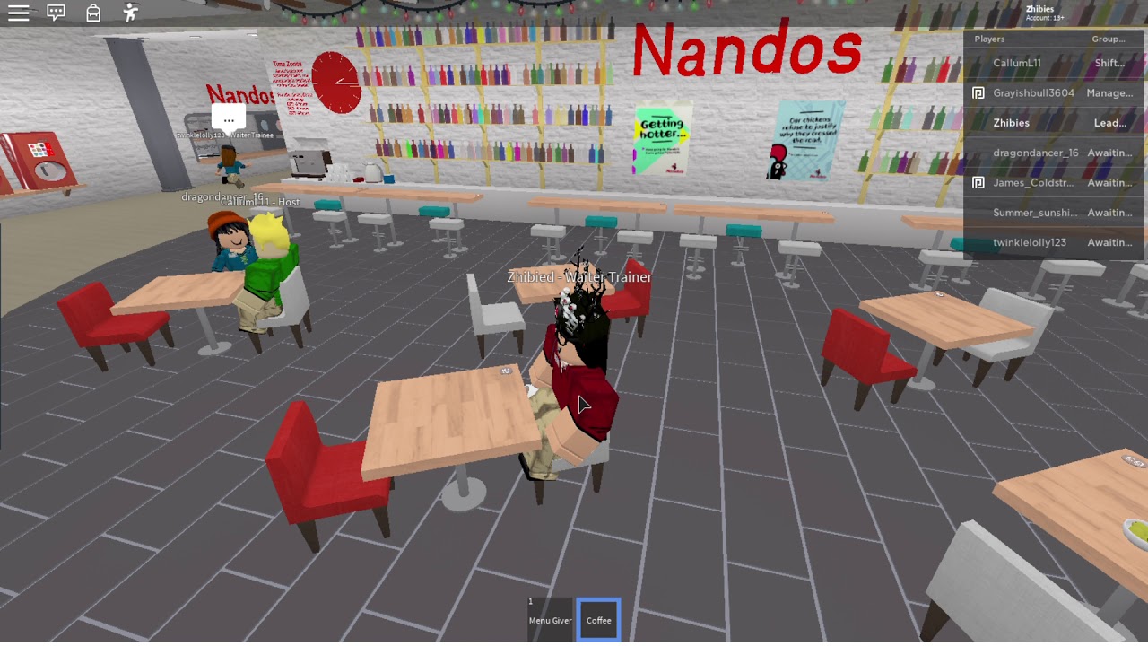 Roblox Nando's Chicken training #2 - YouTube
