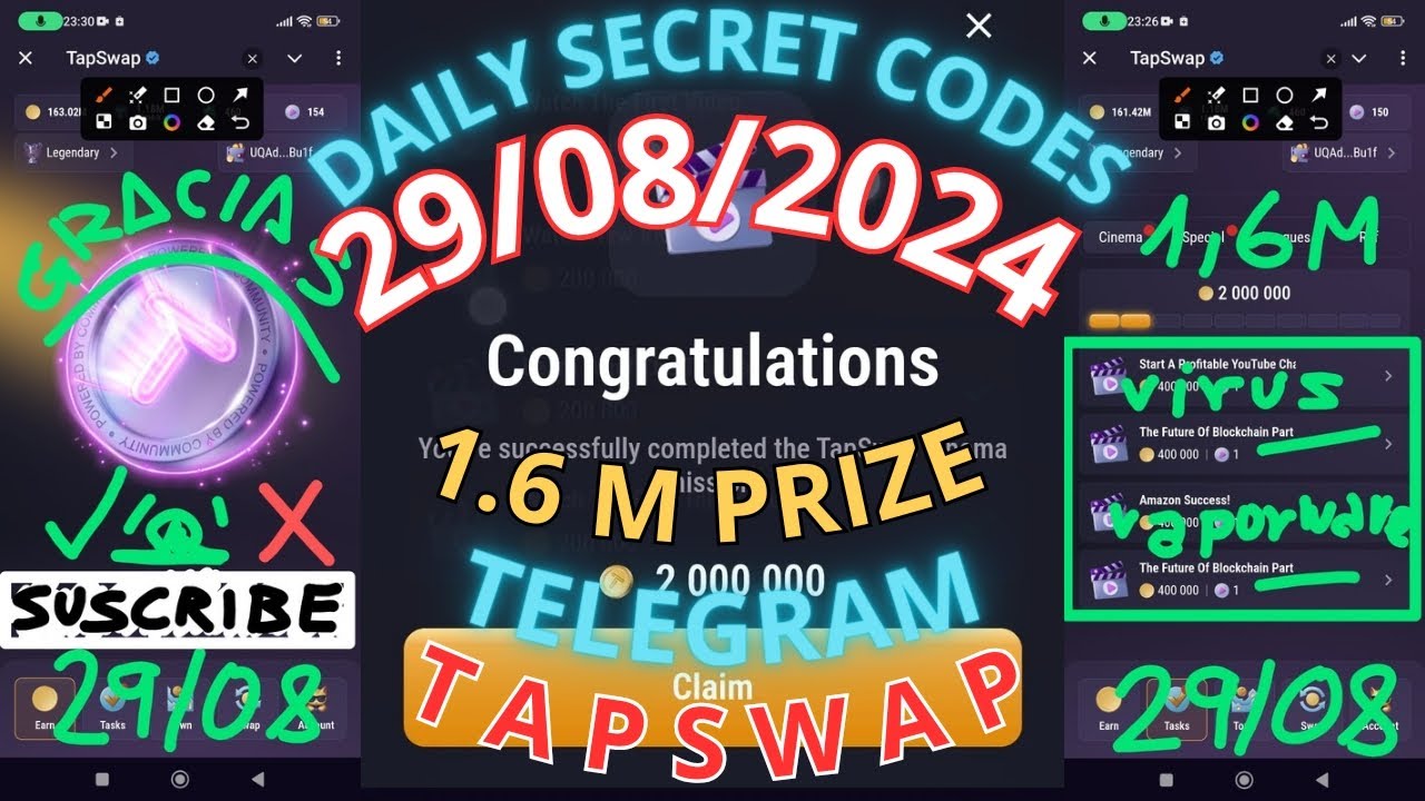 29/08/2024 TAPSWAP DAILY SECRET CODES AMAZON SUCCESS START A PROFITABLE ...