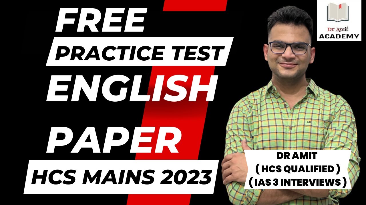 ENGLISH LAP MOCK TEST HCS MAINS || DR AMIT (HCS QUALIFIED /IAS 3 ...