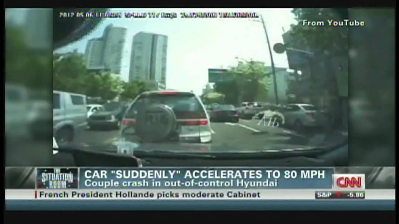 Car suddenly accelerates to 80 MPH (May 17, 2012) - YouTube