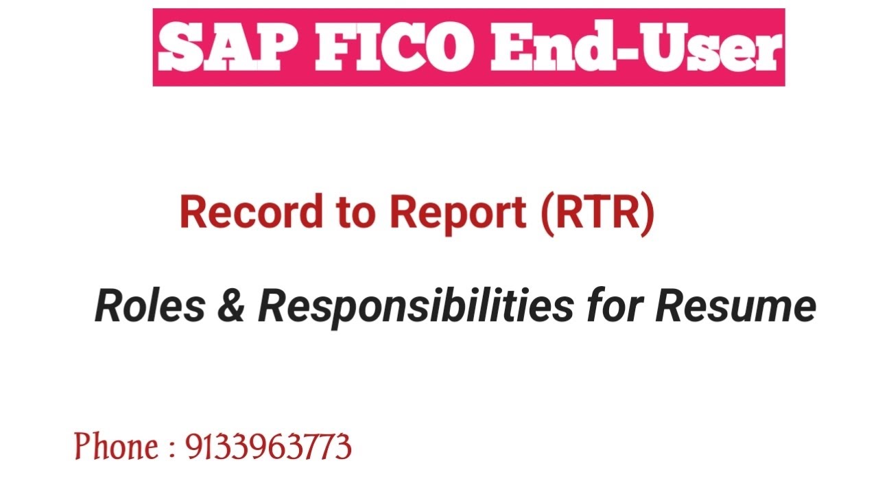 Record to Report Process Roles& Responsibilities | - YouTube