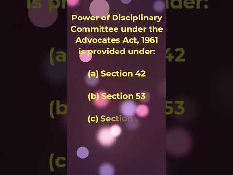 AIBE IV 2012 All India Bar Examination Advocates Act Disciplinary ...