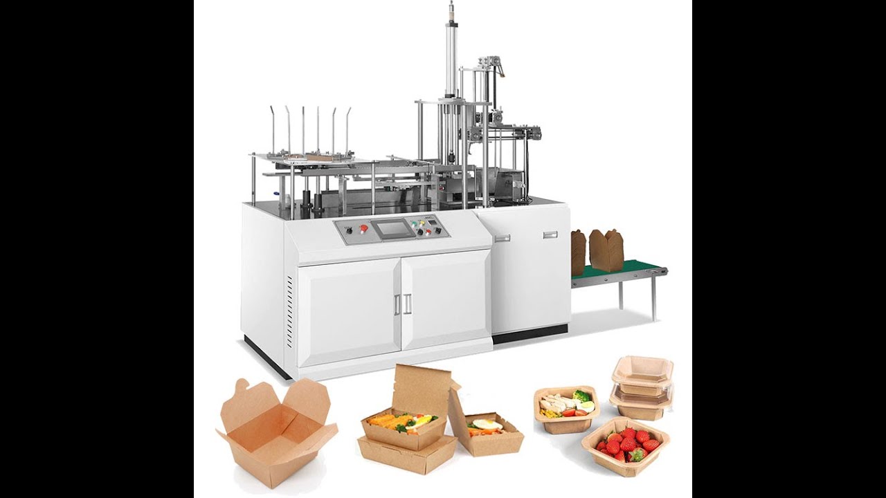 PF-550 thermoforming paper lunch box making machine disposable take ...