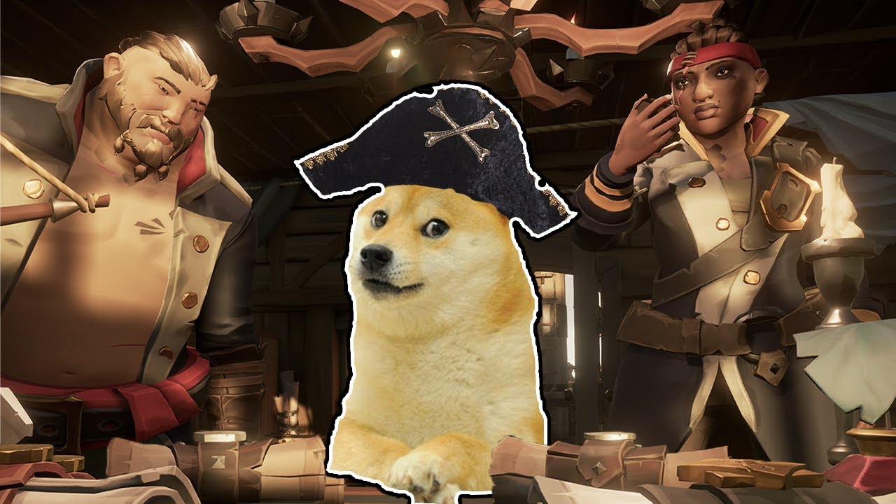 2 Pirates 1 Doge... [Sea of Thieves funny moments] - YouTube