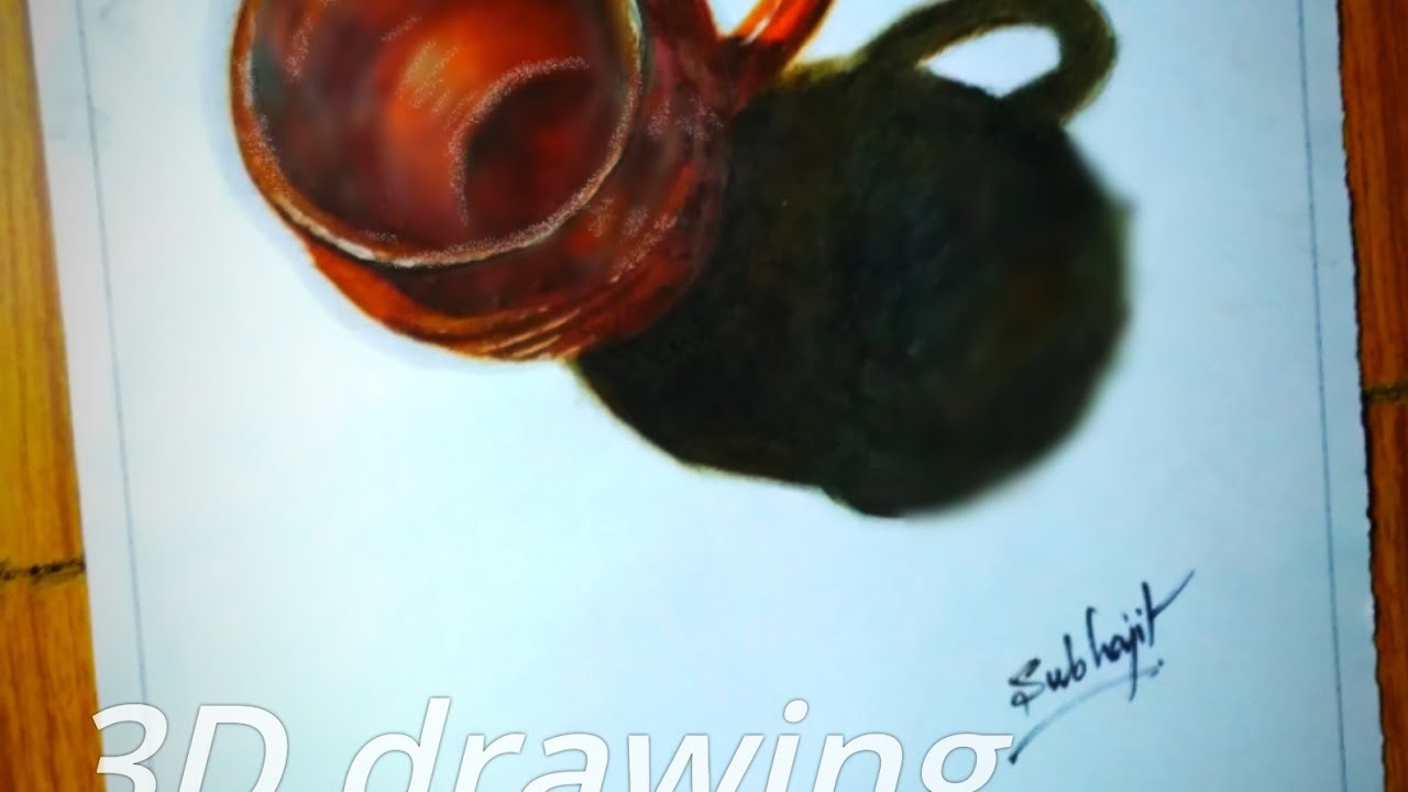 Drawing of a cup | 3D art - YouTube