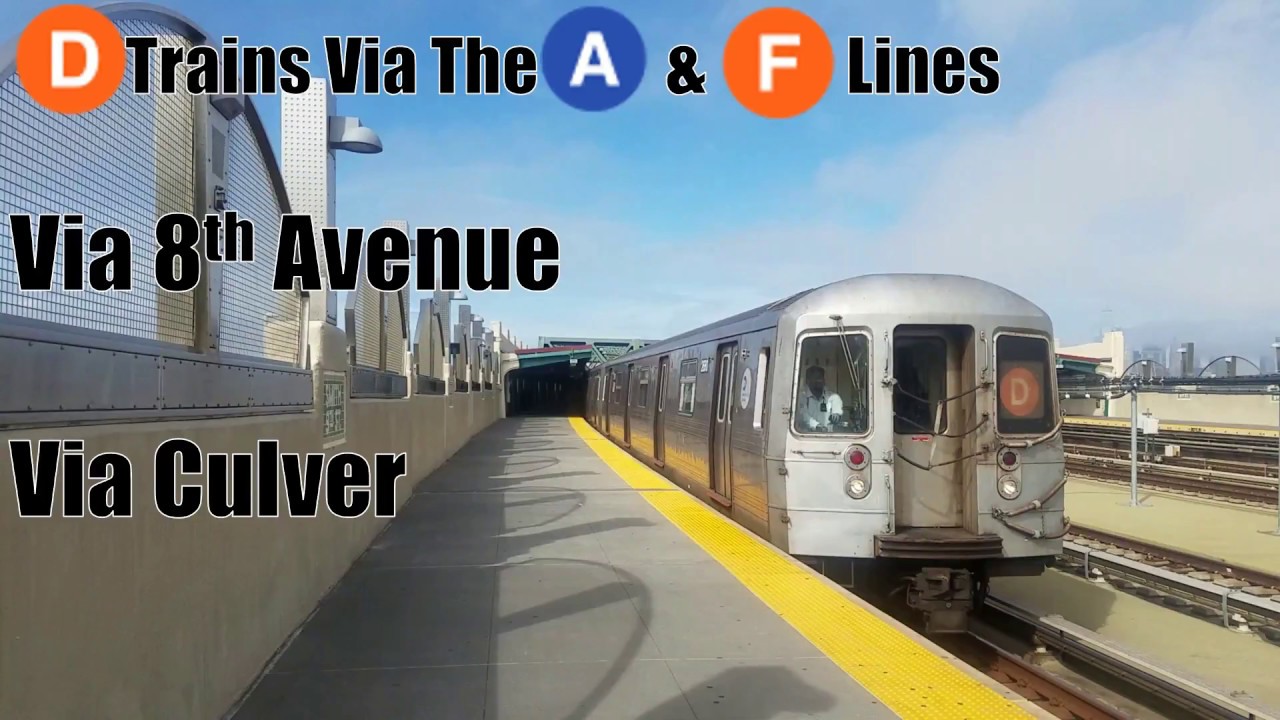 NYCT Subway: (D) Trains Running Over The 8th Avenue (A) & Culver (F ...