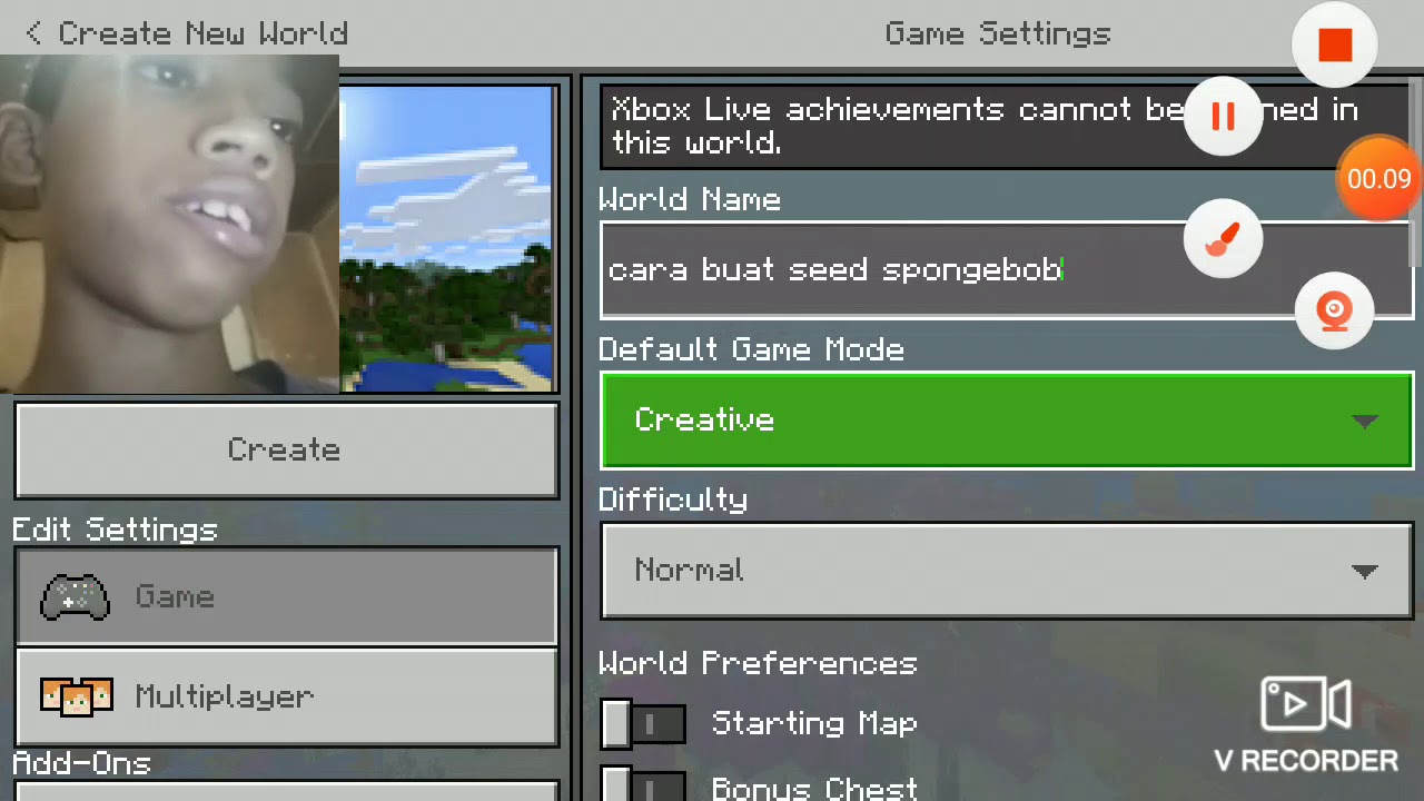 Car buat seed spongebob di minecraft - YouTube