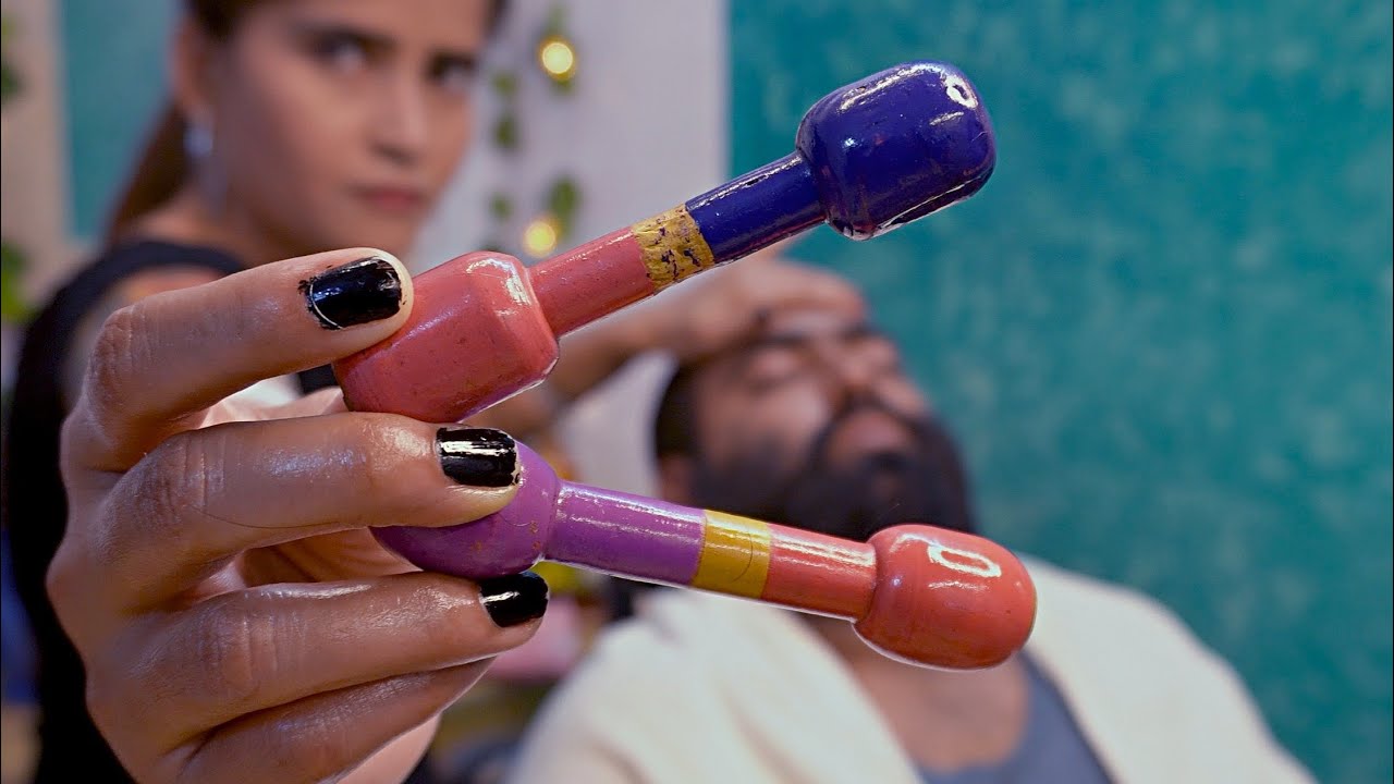 {ASMR} Relaxing Night with Brain Tingles Triggers||Head Massage with ...