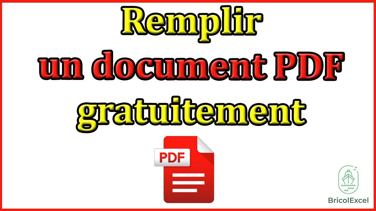 Comment remplir un document pdf gratuitement - YouTube