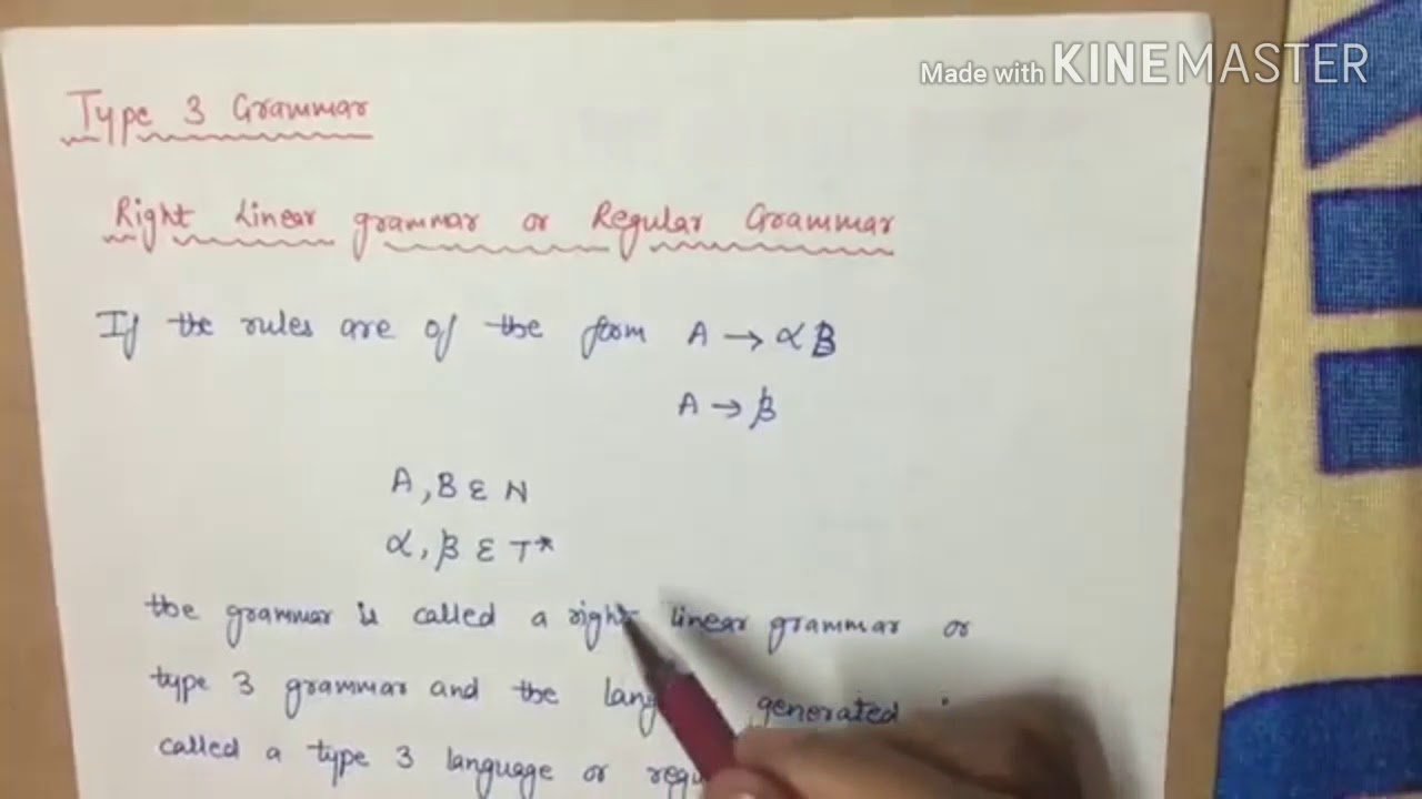 Theory of computation-Type 3 Grammar || GATE 2018 - YouTube