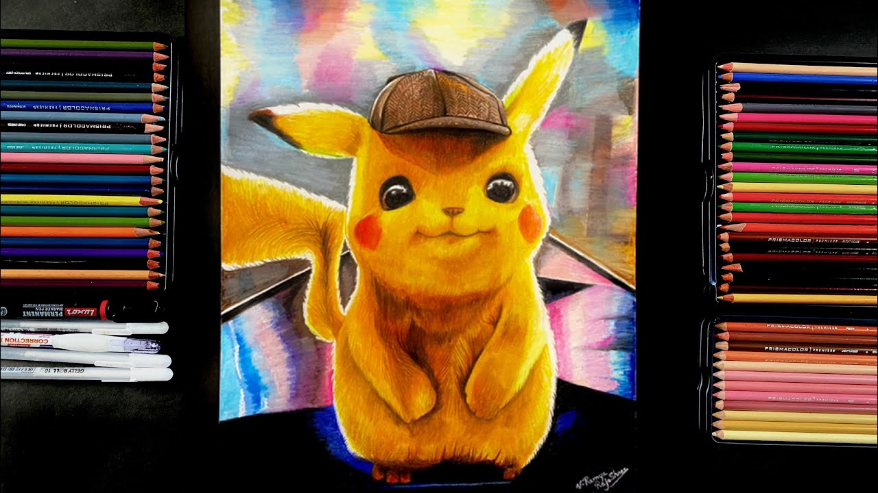 Drawing Pokemon: Detective Pikachu -Time-lapse | Ramya Artistic - YouTube