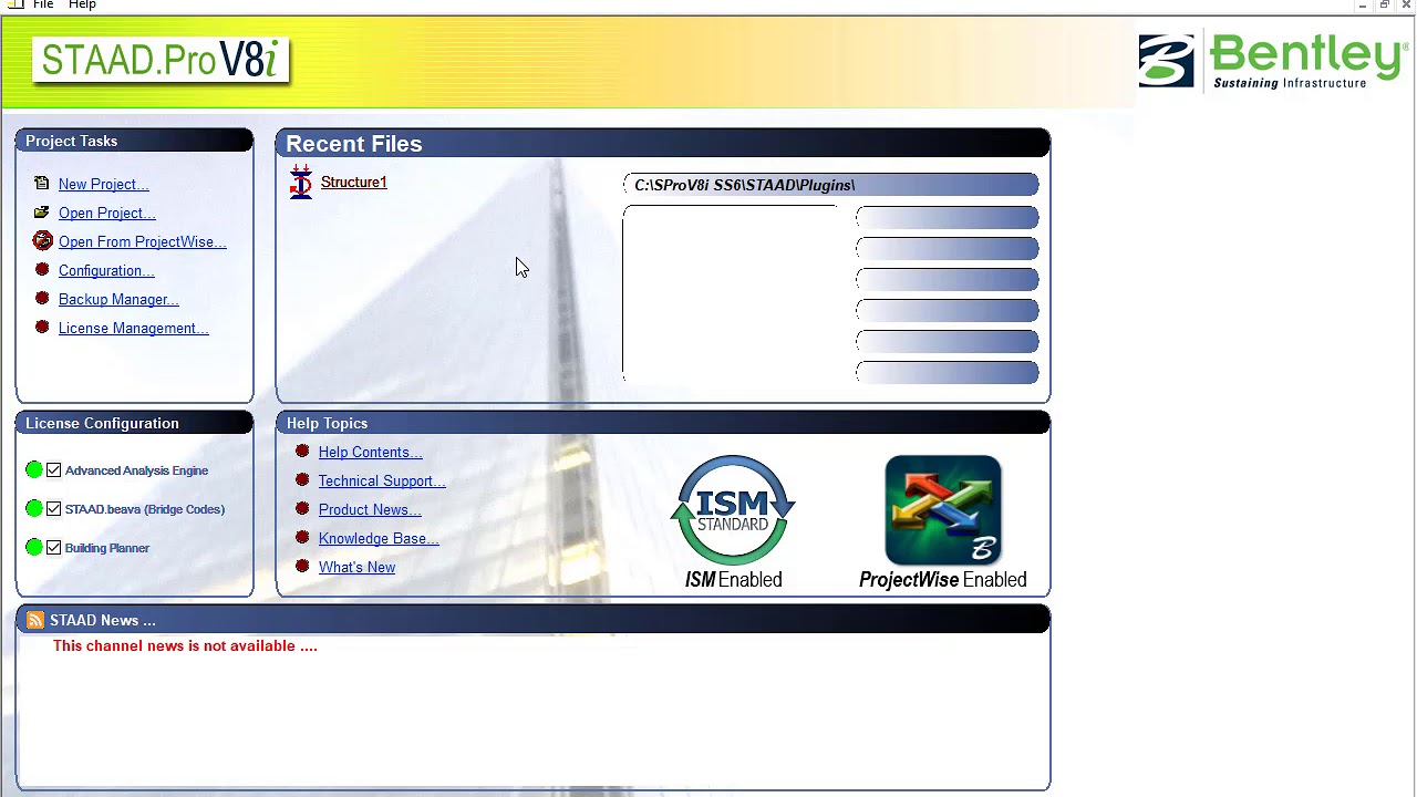PART 2 - INTRODUCTION TO STARTUP SCREEN IN STAAD PRO - YouTube