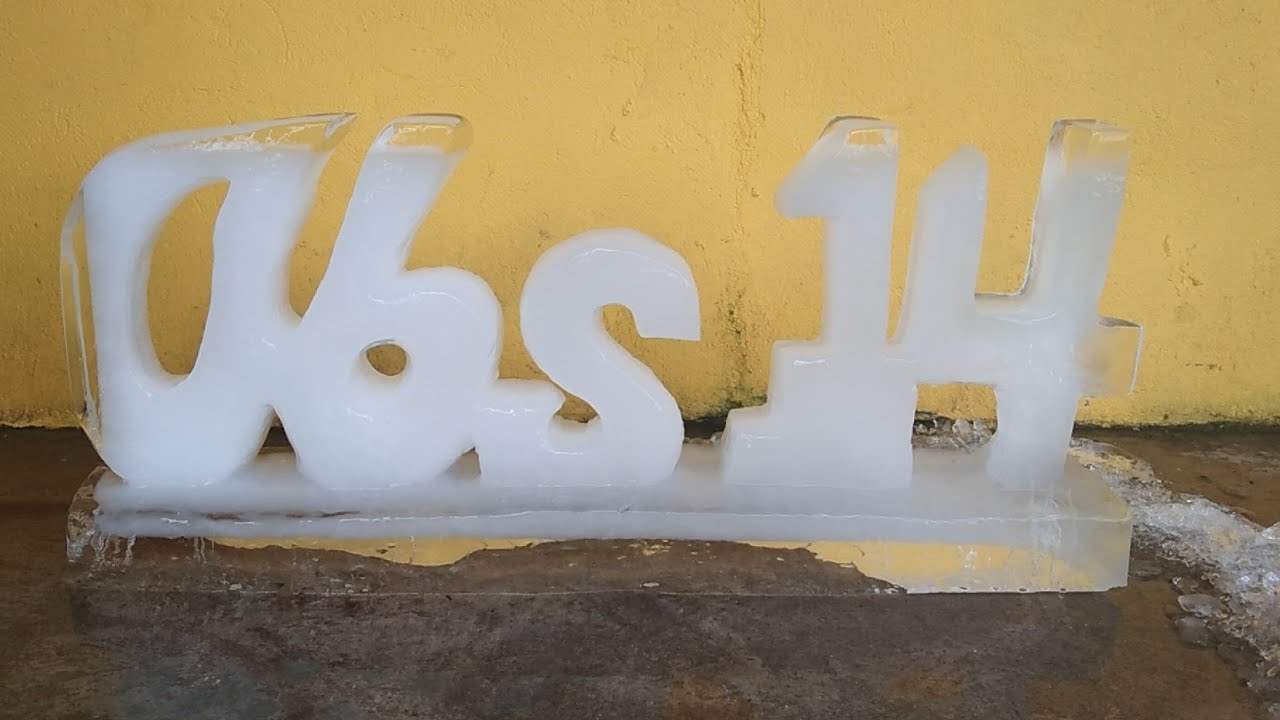 Ice Carving Letters and Numbers - YouTube