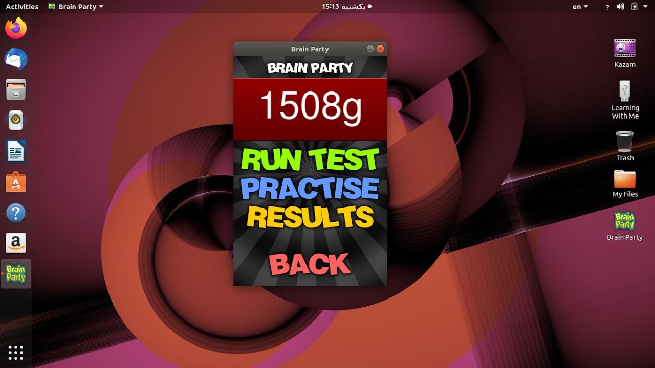 Brain Party game in Ubuntu how to do tests and get the brain weight ...