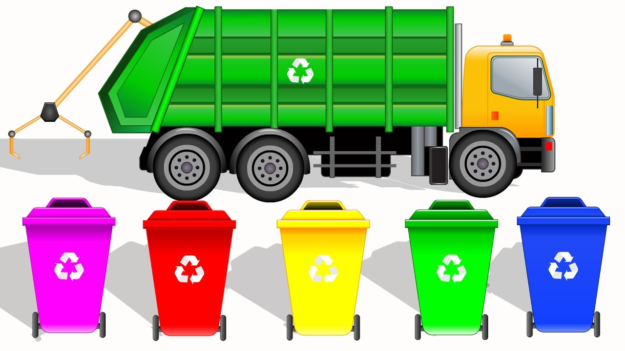 Learn Colors for Children with Garbage Truck | Learning Basic Colors ...