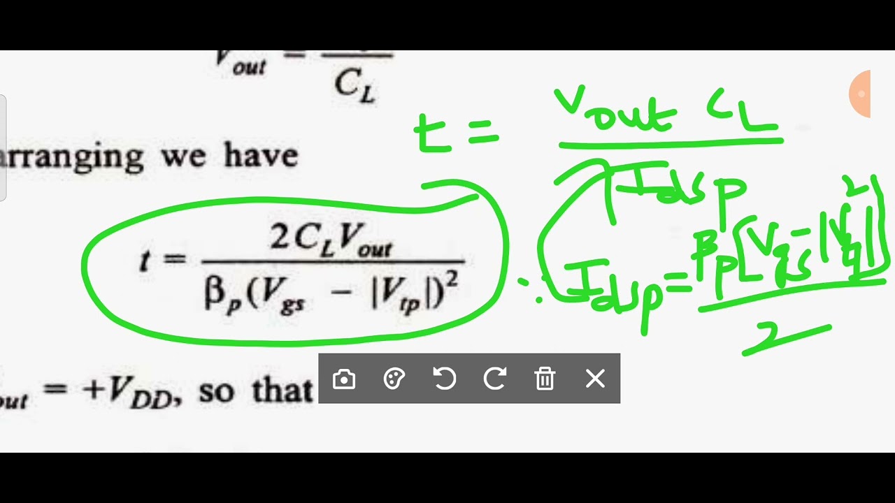 ESTIMATION OF CMOS INVERTER DELAY | RISE TIME & FALL TIME - YouTube
