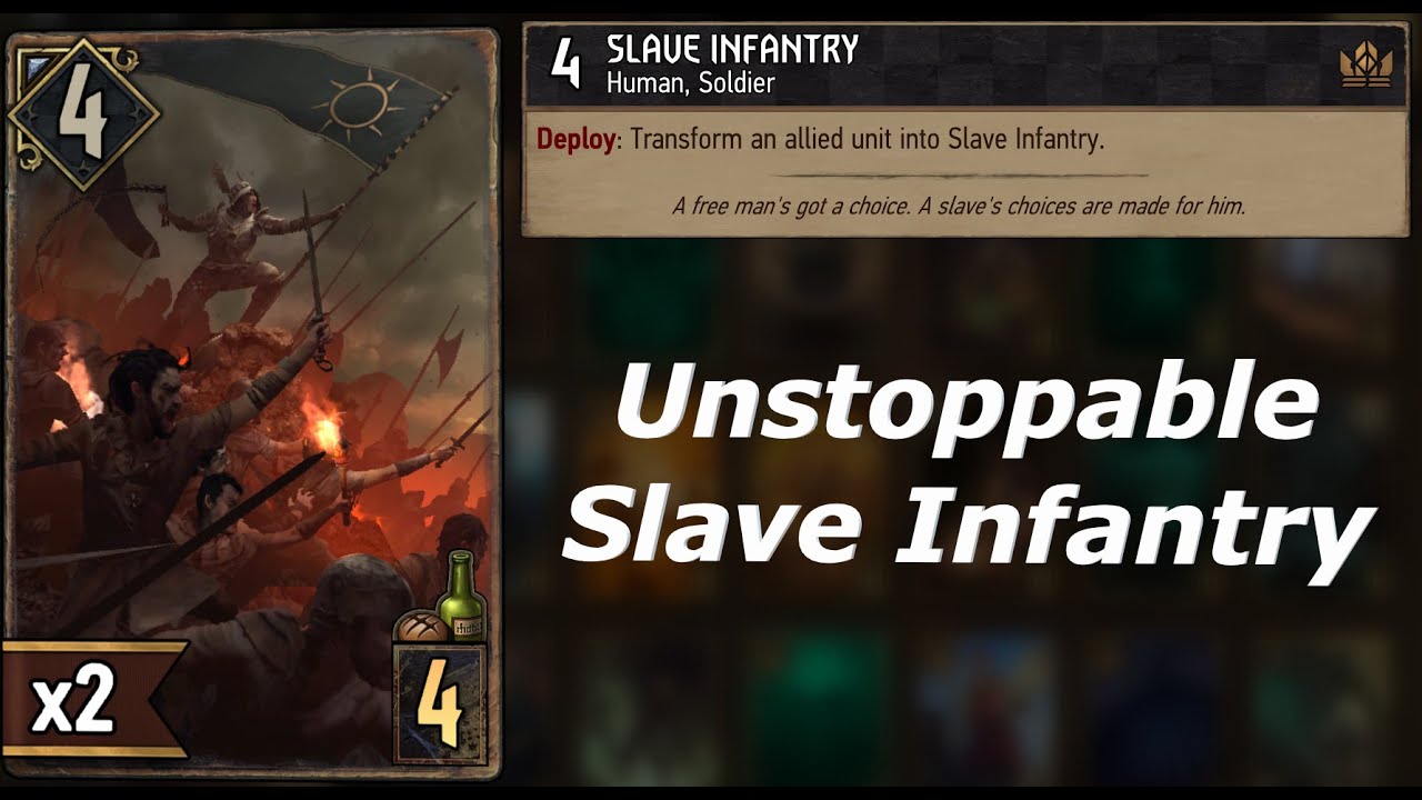 GWENT: Nilfgaard Soldiers (Cows and Slave Infantry Combos) - YouTube