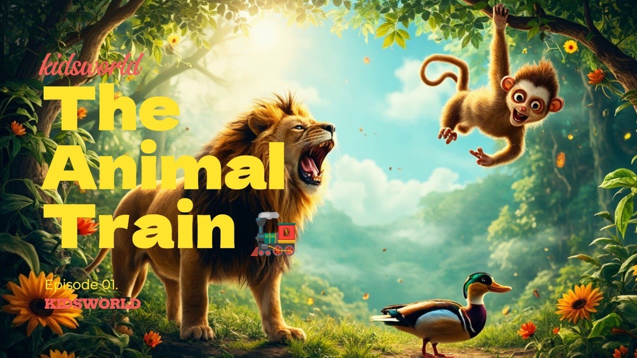 The Animal Train Song | Fun Kids Song by KidsWorld 🎶🐘🦁🐵" - YouTube