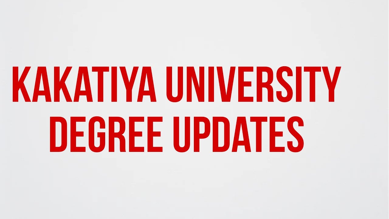 Kakatiya University Degree exams fee notification 2023|KU updates ...