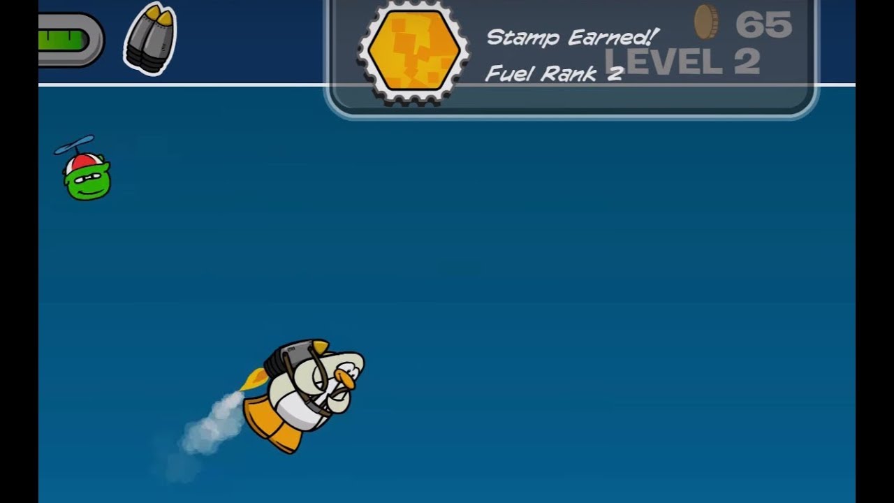 Club Penguin Online: Jet Pack Adventure: Fuel Rank 2 Stamp - YouTube