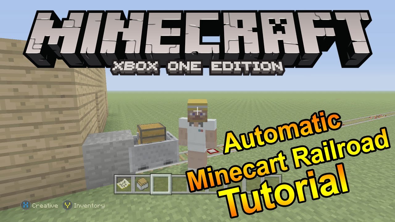 How To Build An Automatic Minecart Railroad (Minecraft Xbox One Edition Tutorial) - YouTube